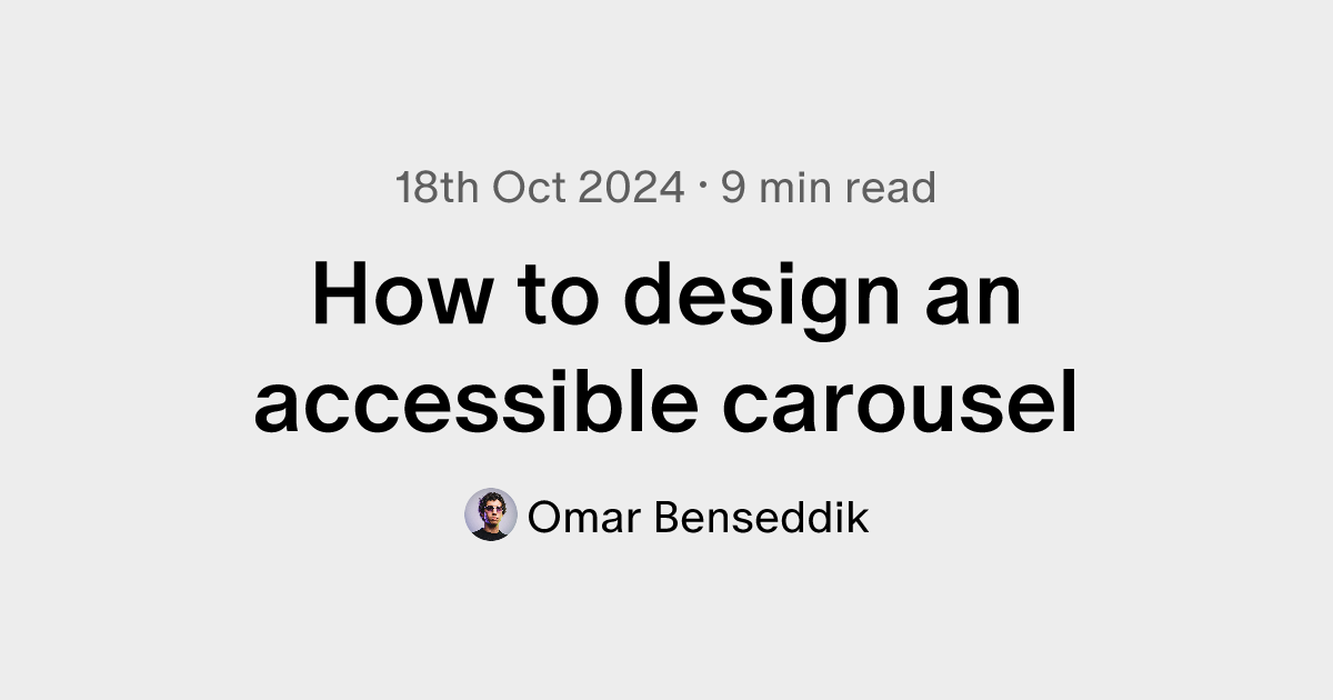 Carousel design: do's and don'ts Carousel design: do's and don'ts